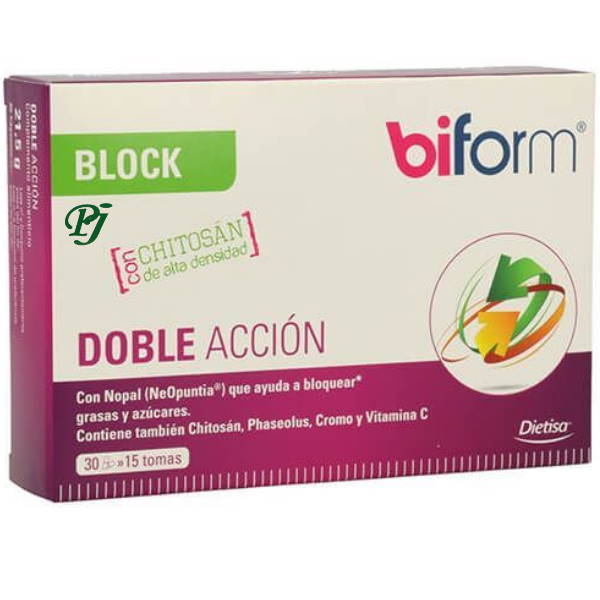 Biform Block Doble Accion 30 Capsulas - Dietisa | Centro Dietético del Sur